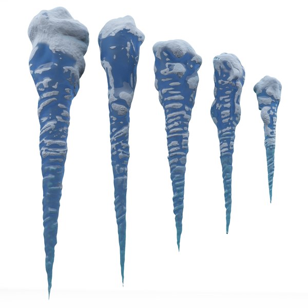 3D icicle ice set cartoon - TurboSquid 1641699