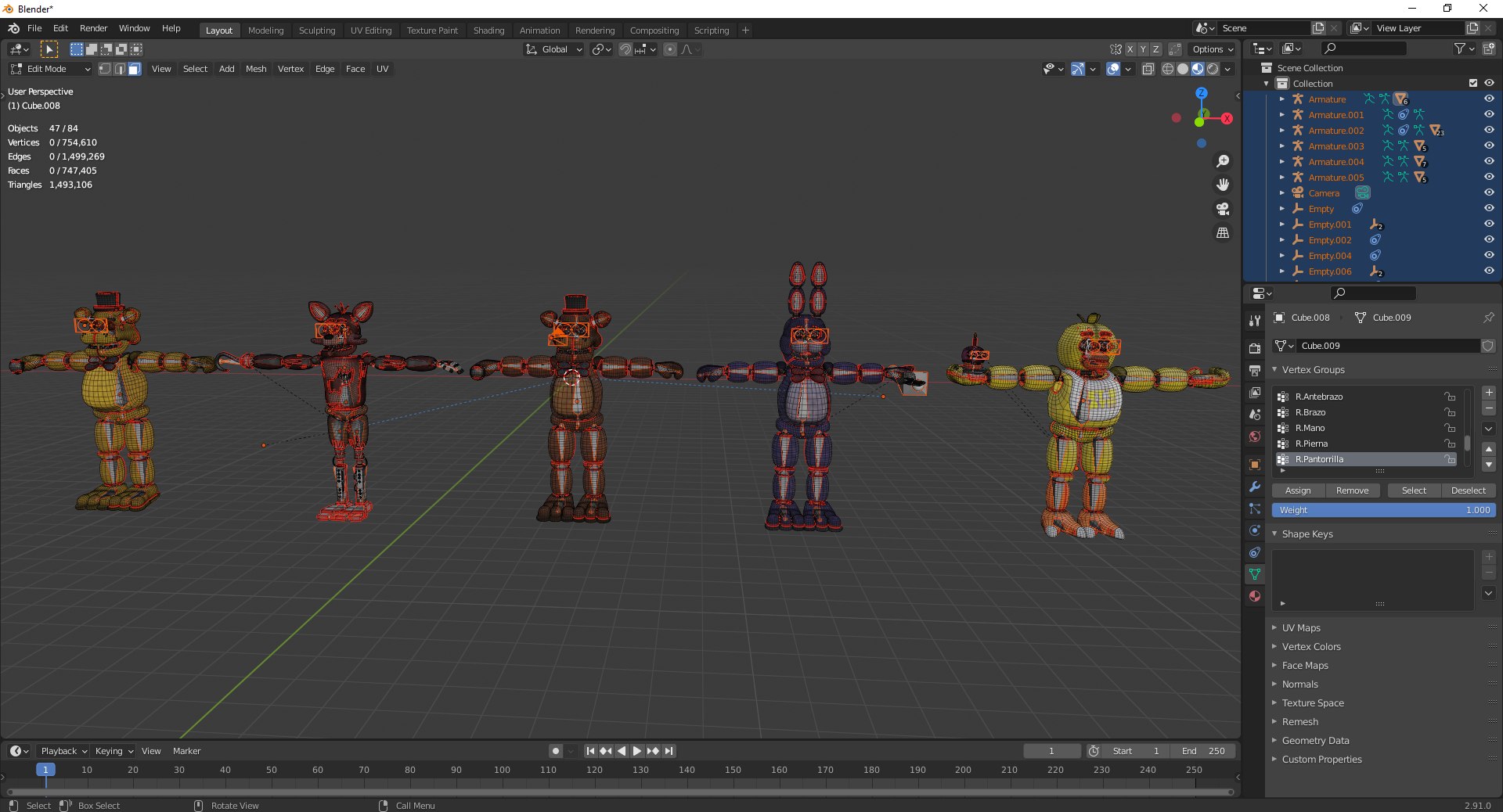 Fnaf 1 Animatronics 3D - TurboSquid 2101783