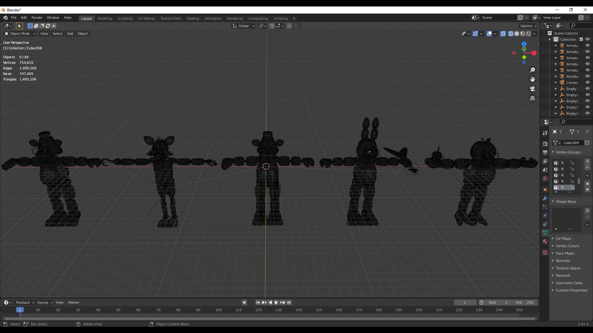 Fnaf 1 Animatronics 3D - TurboSquid 2101783