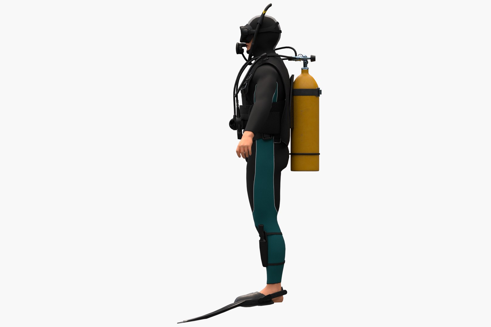 Scuba Diver 3D Model - TurboSquid 1605210