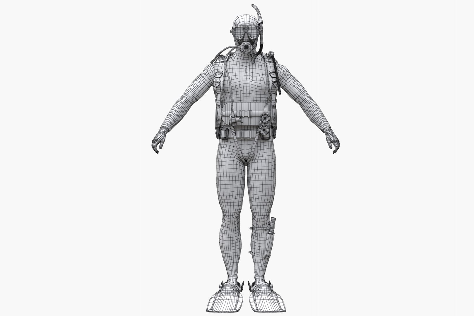 Scuba Diver 3D Model - TurboSquid 1605210