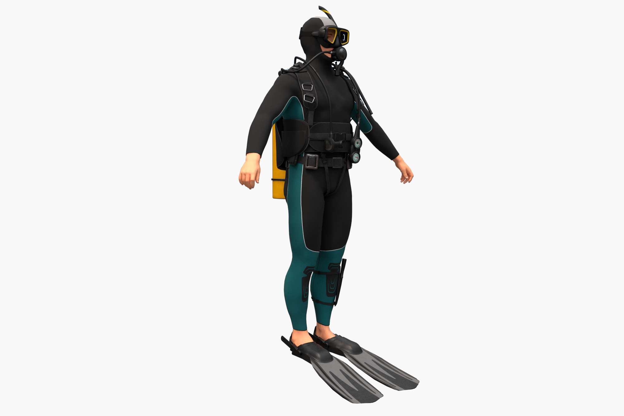 Scuba diver 3D model - TurboSquid 1605210