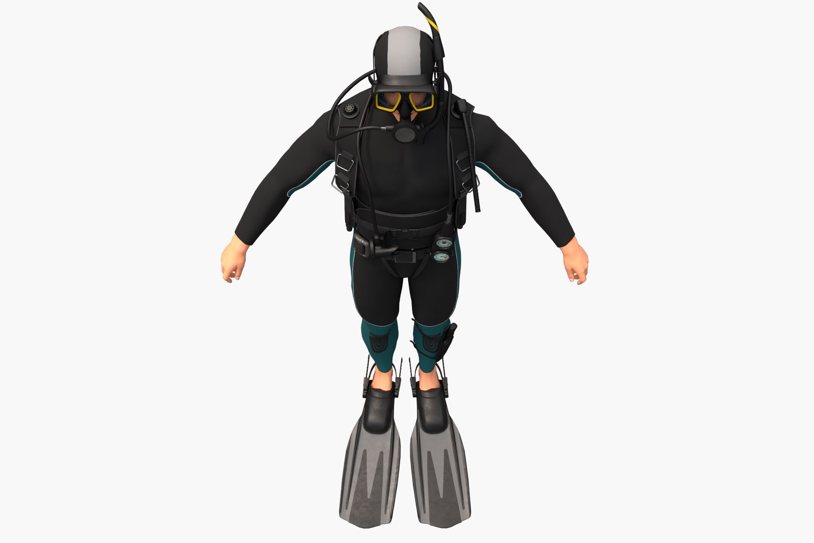 Scuba Diver 3D Model - TurboSquid 1605210