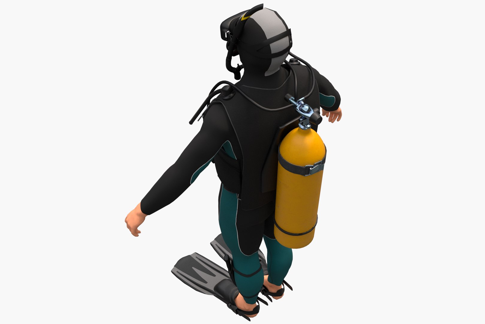 Scuba Diver 3D Model - TurboSquid 1605210