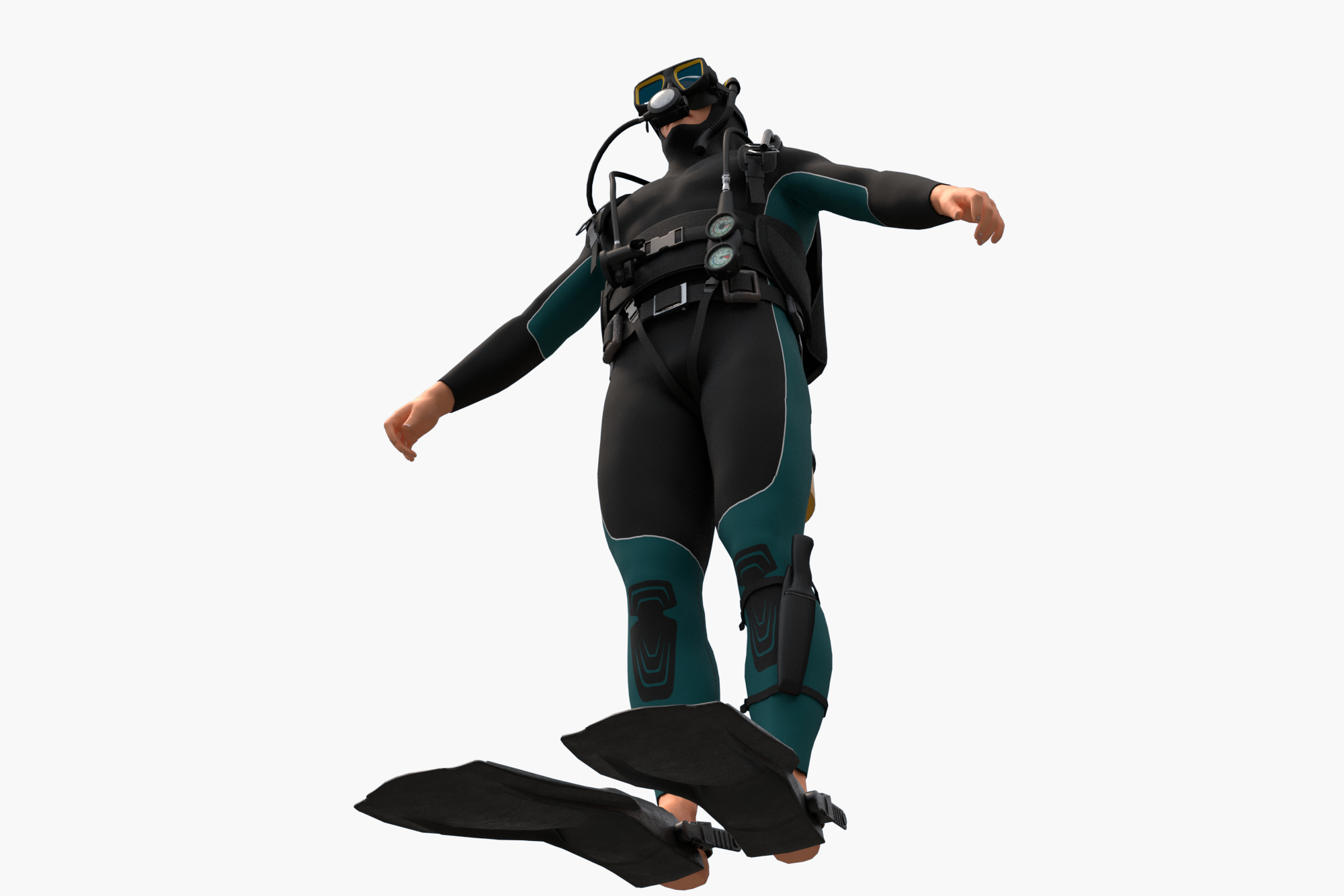 Scuba diver 3D model - TurboSquid 1605210