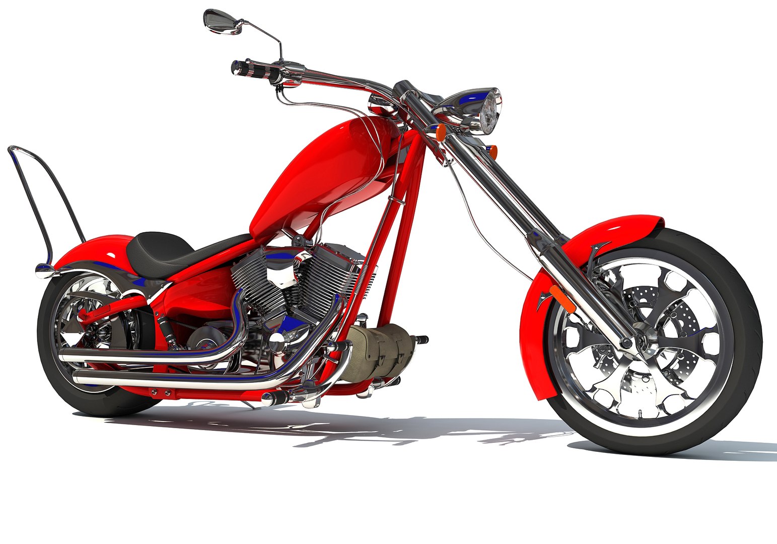 3D Chopper Motorcycle - TurboSquid 1248602