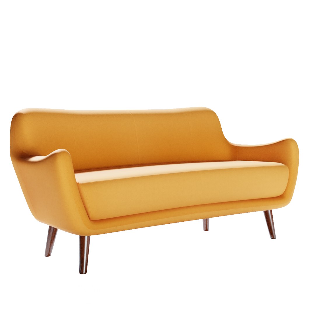 70s Sofa - High Quality Low-poly 3D Model 3D - TurboSquid 2281192