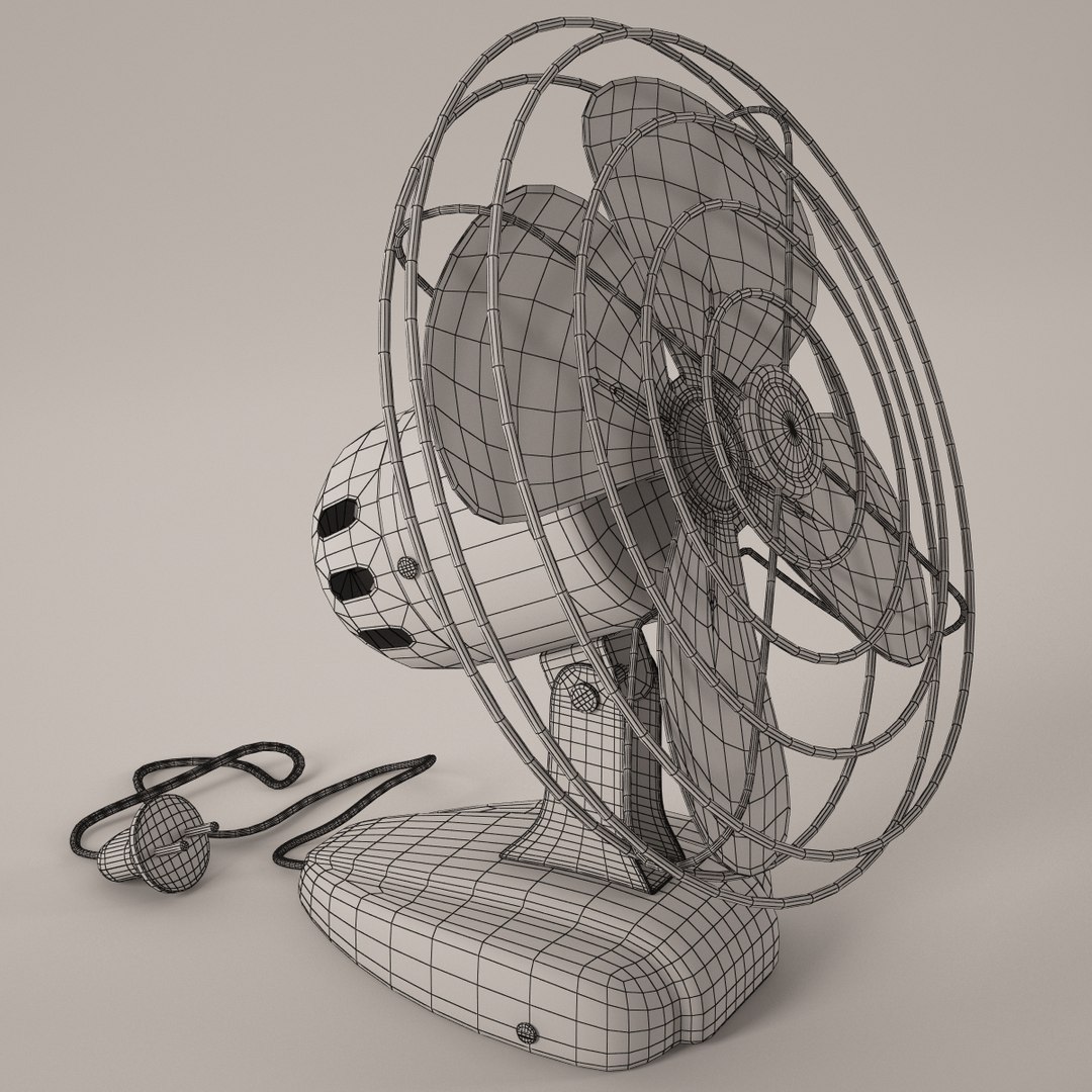 Vintage Table Fan Model - TurboSquid 1411899