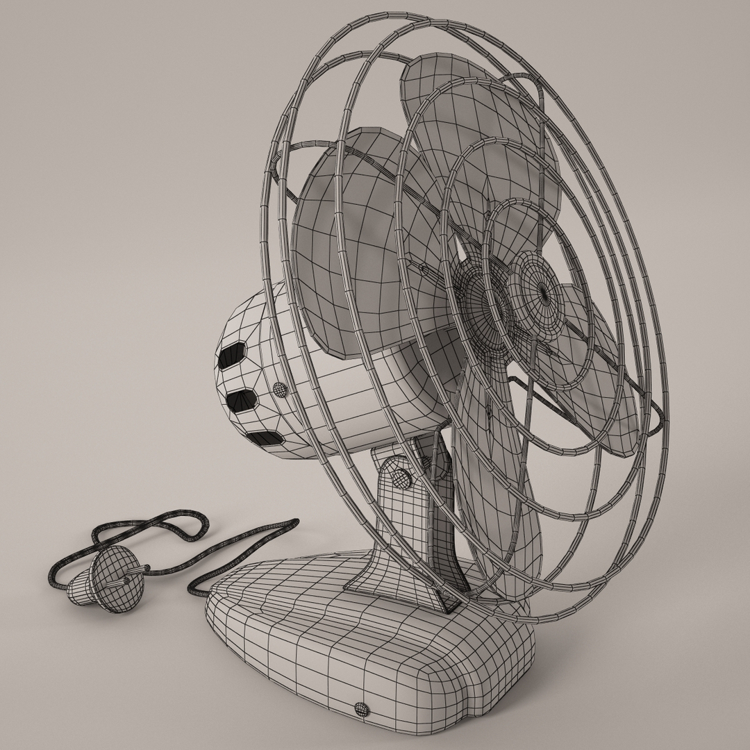 Vintage table fan model - TurboSquid 1411899