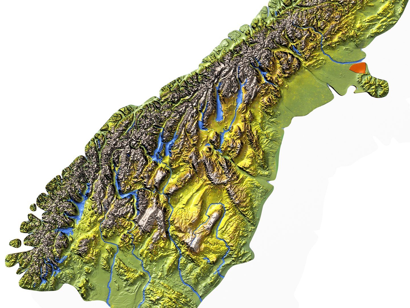 3D model new zealand resolution relief maps - TurboSquid 1281367