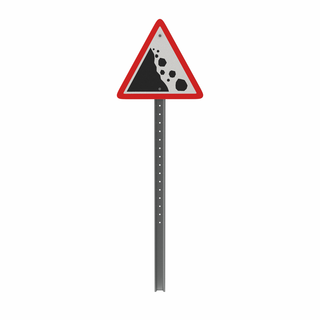 Falling Rocks Road Sign Model - TurboSquid 2039637