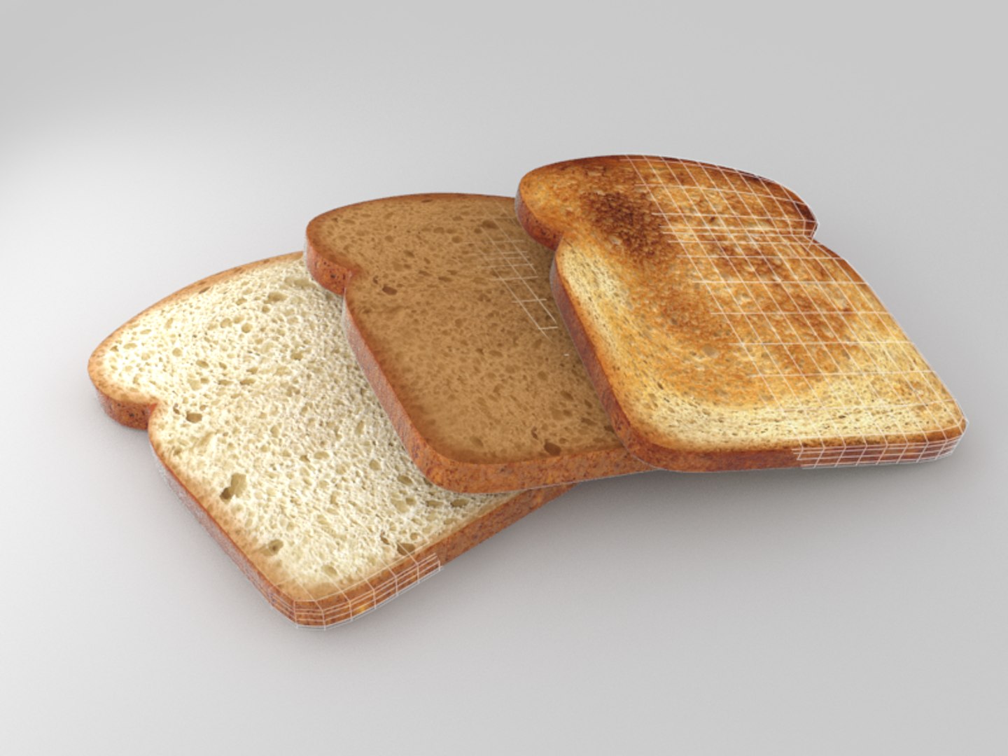 Bread Slices 3d Model