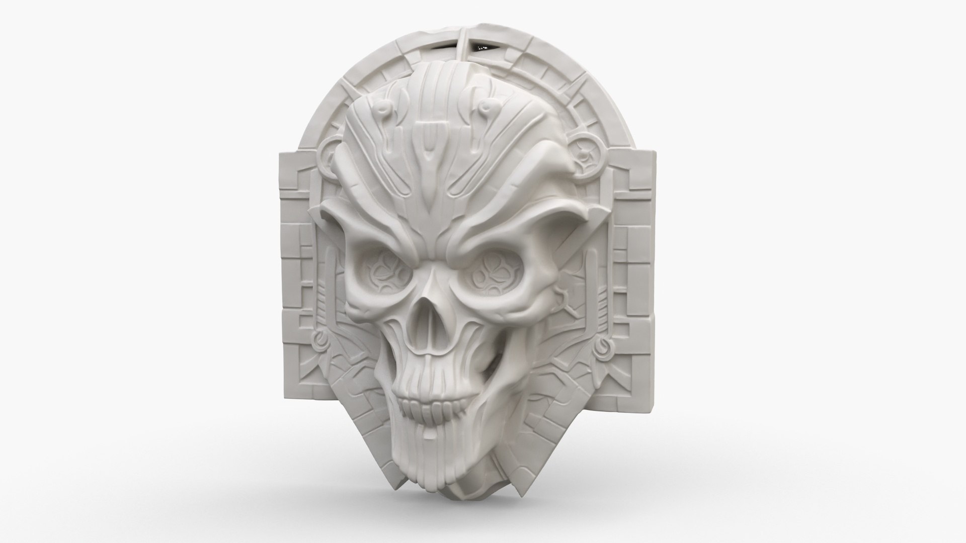 Techno Totem Skull 12 3D Model - TurboSquid 2205294