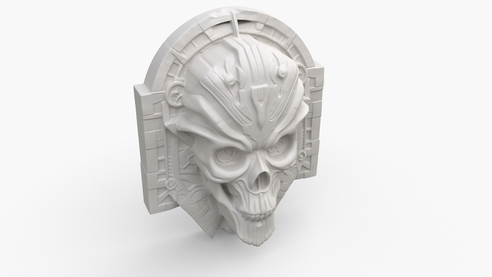 Techno Totem Skull 12 3D Model - TurboSquid 2205294