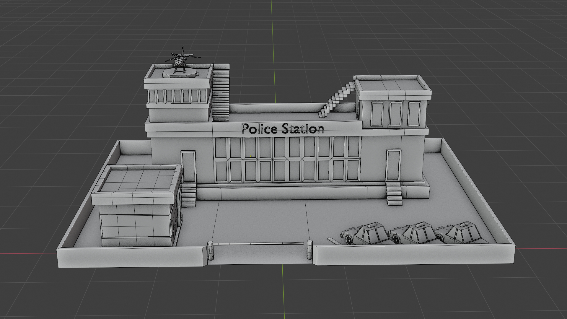 3D Police Station Lowpoly - TurboSquid 1775047