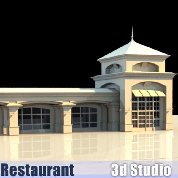3d fine restaurant model
