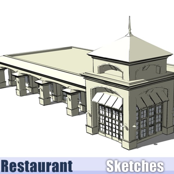 3d fine restaurant model