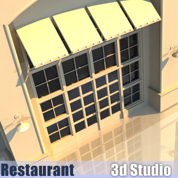 3d fine restaurant model
