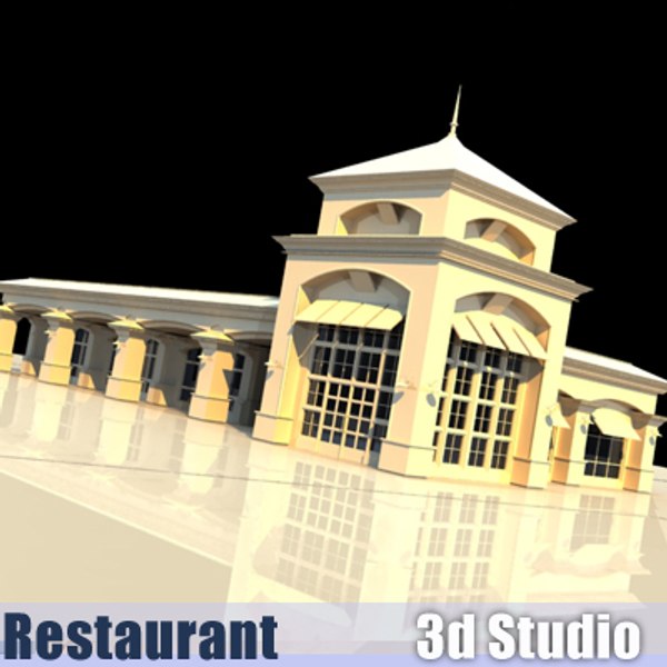 3d fine restaurant model