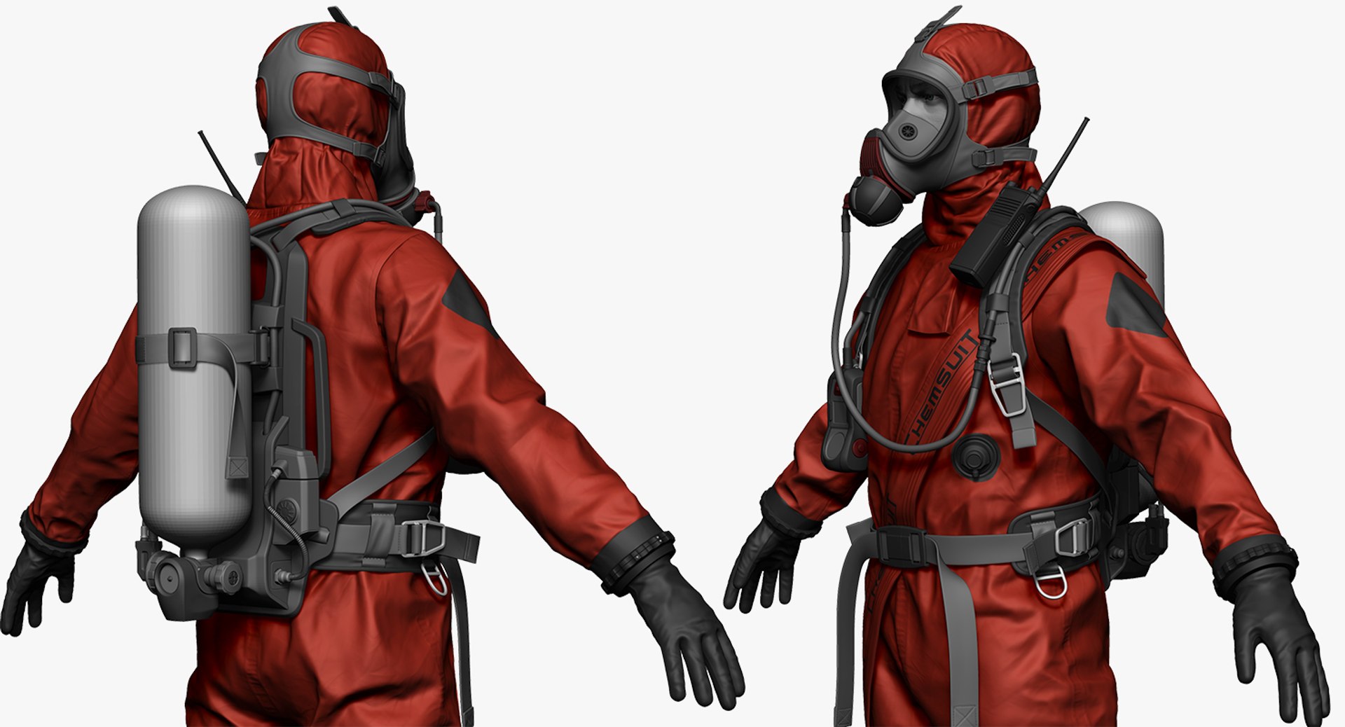 3D Hazmat Worker Level B - TurboSquid 1281731
