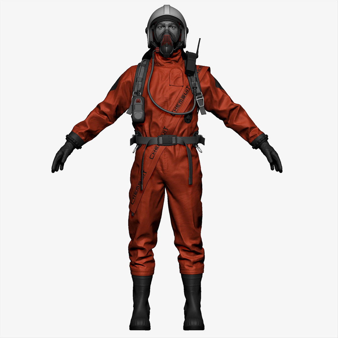 3D Hazmat Worker Level B - TurboSquid 1281731