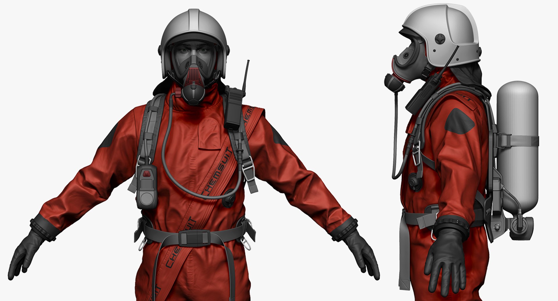 3D Hazmat Worker Level B - TurboSquid 1281731