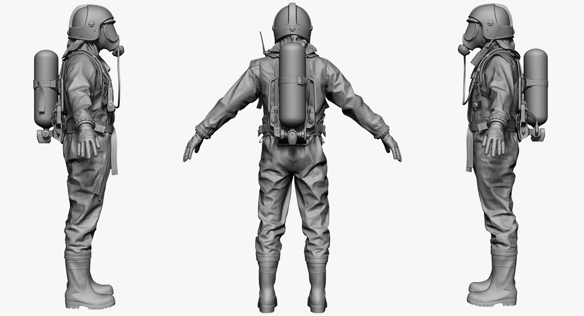 3D Hazmat Worker Level B - TurboSquid 1281731