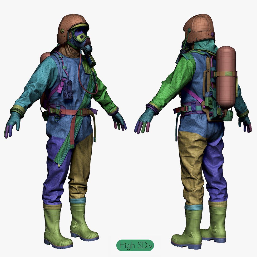 3D Hazmat Worker Level B - TurboSquid 1281731