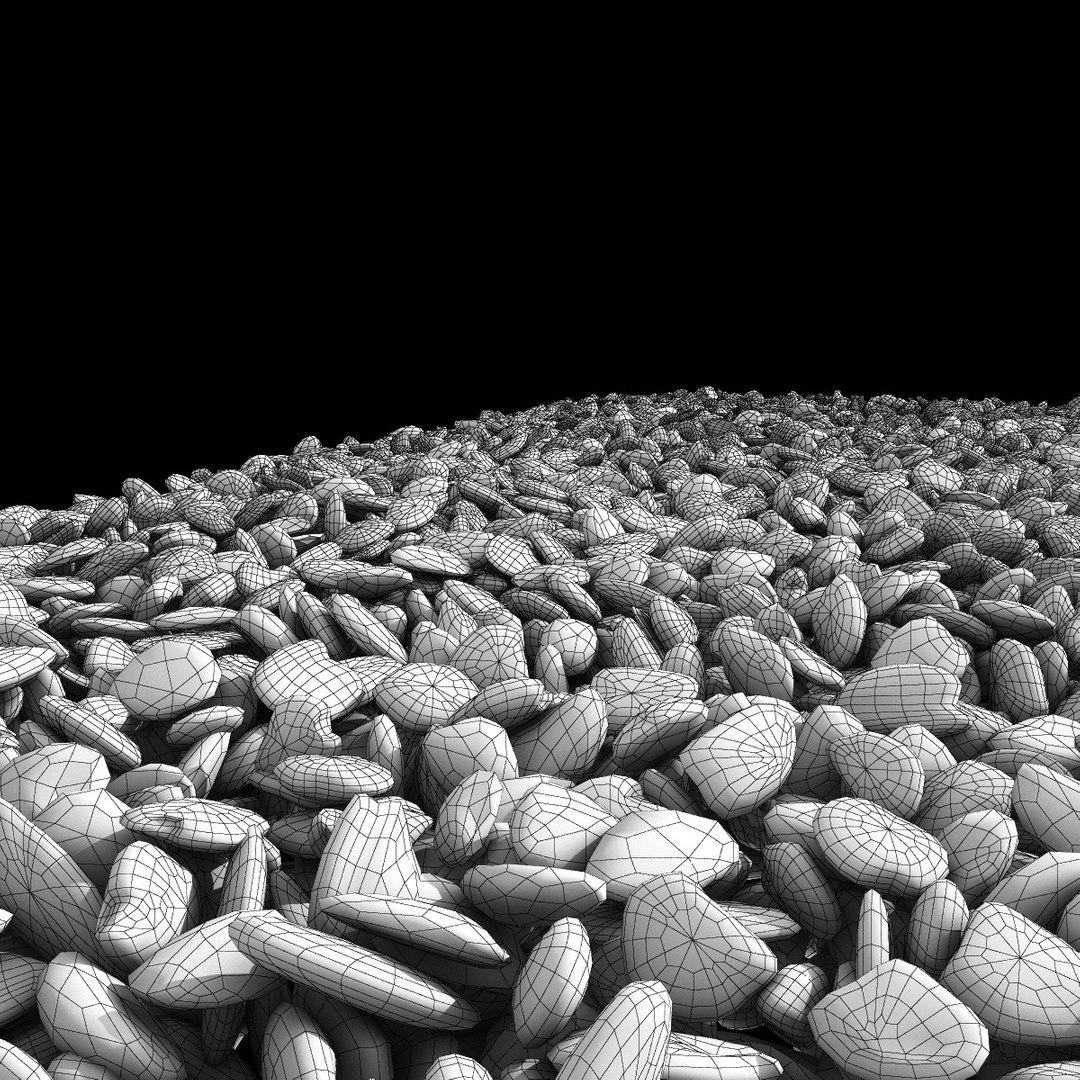 3d White Pebbles Model