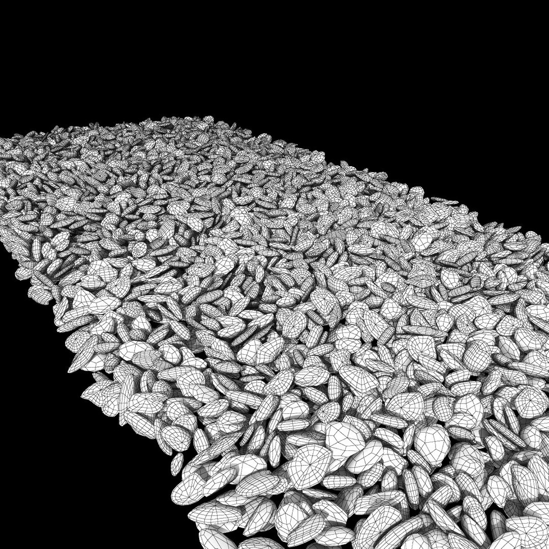 3d White Pebbles Model