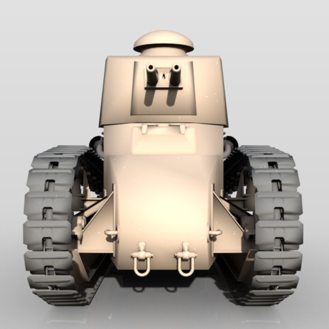 Renault Military Tank 3d Model