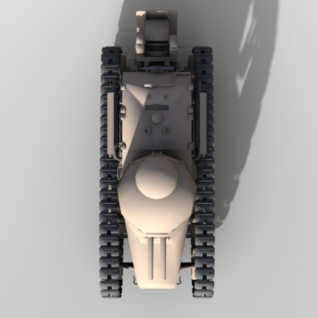 Renault Military Tank 3d Model
