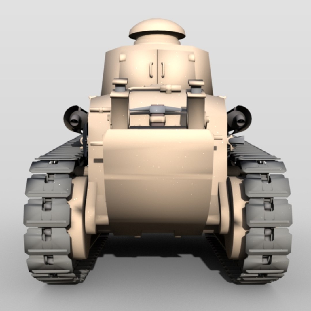 Renault Military Tank 3d Model