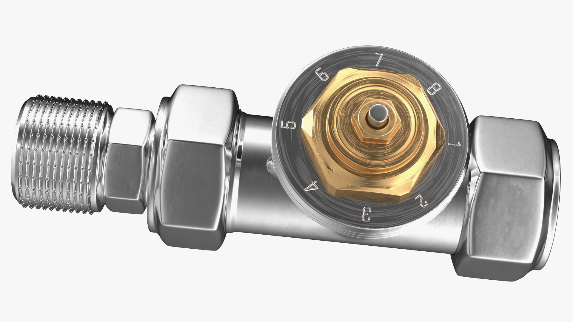 3D Straight Thermostatic Radiator Valve model - TurboSquid 1967531