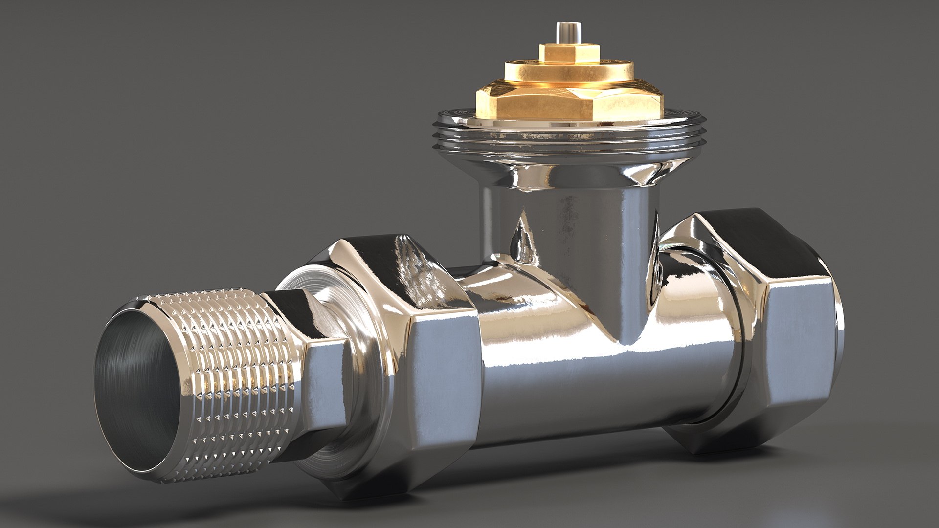 3D Straight Thermostatic Radiator Valve Model - TurboSquid 1967531