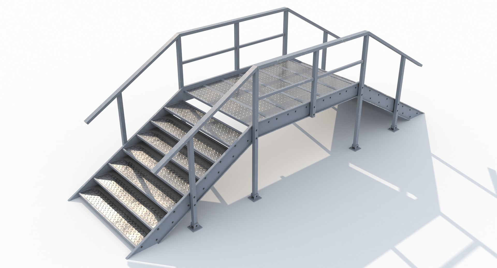 3D Pedestrian Bridge Ladder 2 Model - TurboSquid 2294013