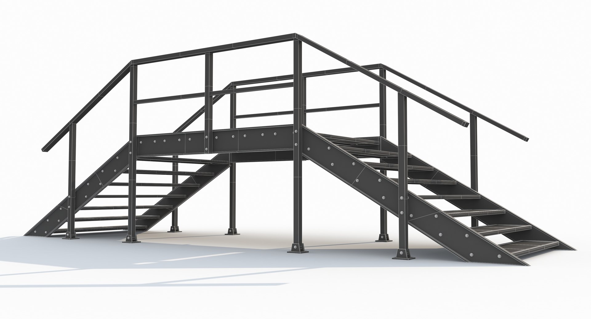 3D Pedestrian Bridge Ladder 2 Model - TurboSquid 2294013