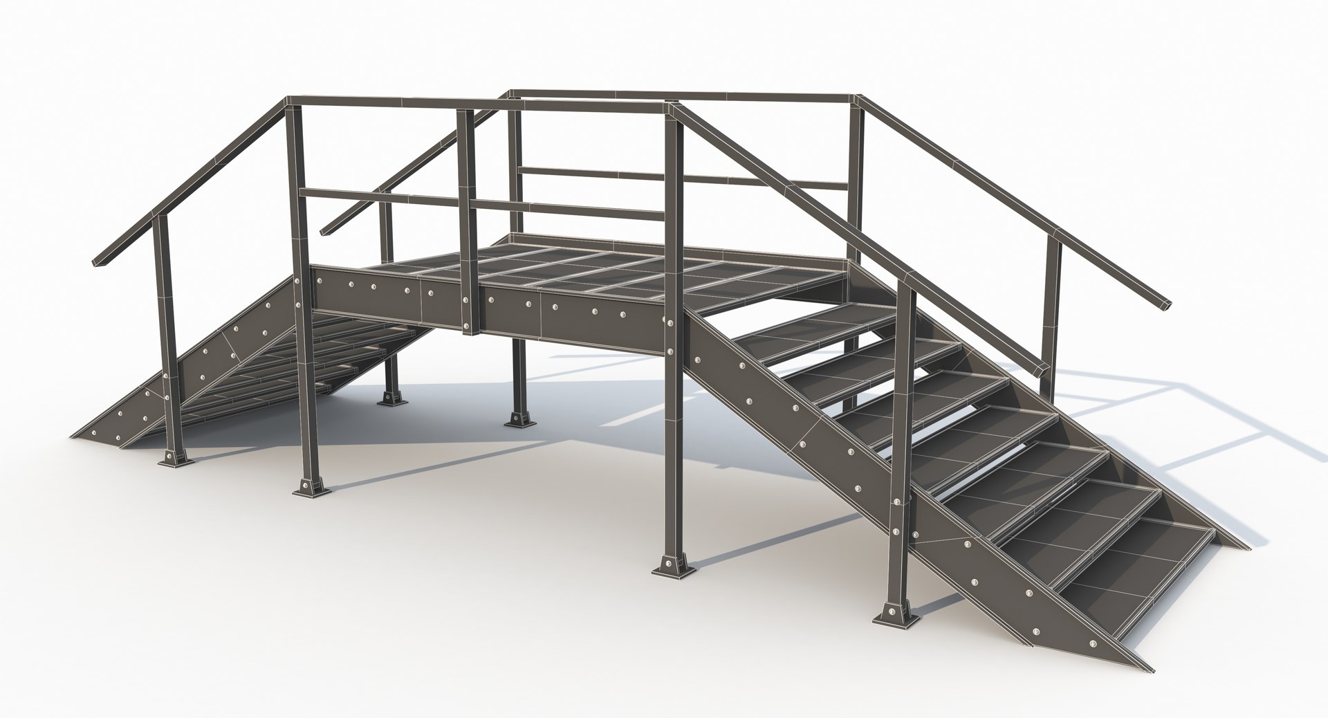 3D Pedestrian Bridge Ladder 2 Model - TurboSquid 2294013