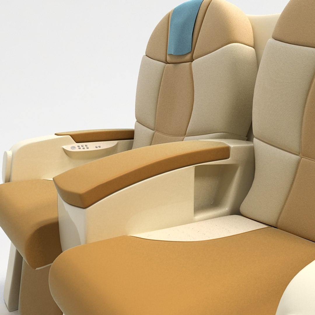 Airplane Business Class Seats 3d X