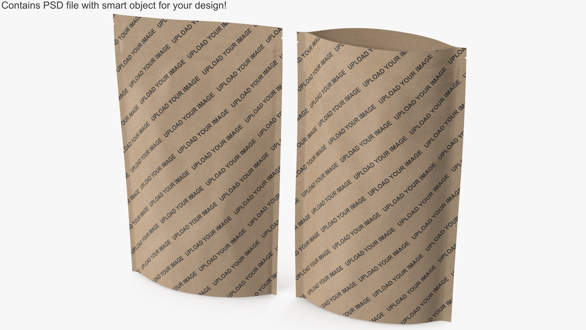 3D Zipper Kraft Paper Bags Model - TurboSquid 1713508