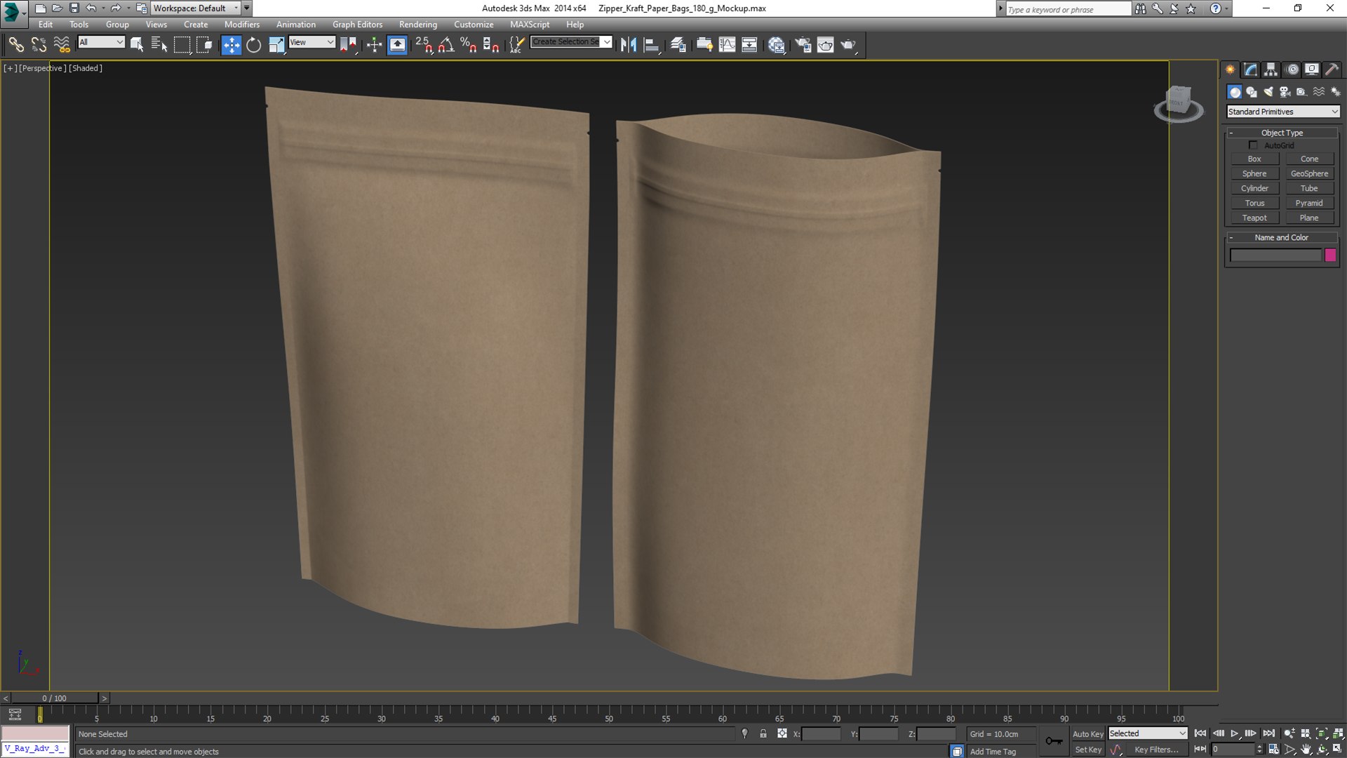 3D Zipper Kraft Paper Bags Model - TurboSquid 1713508