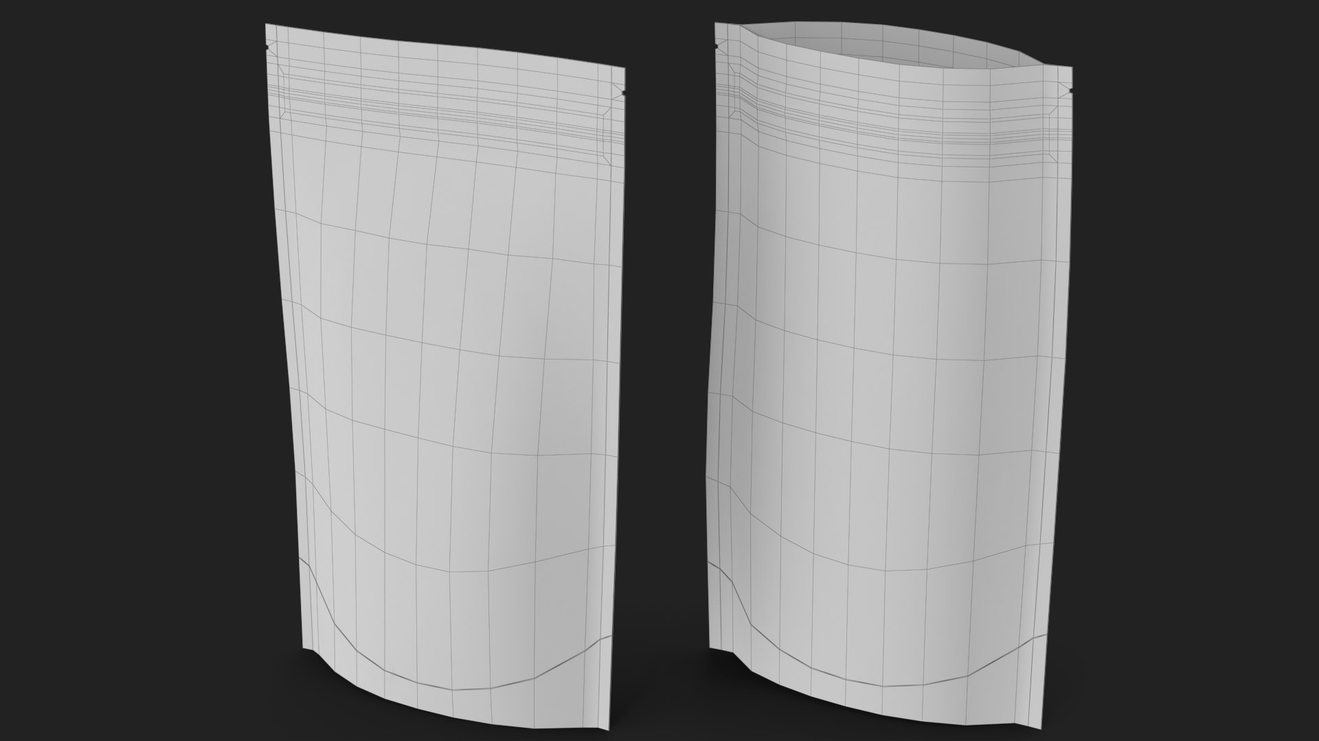 3D Zipper Kraft Paper Bags Model - TurboSquid 1713508