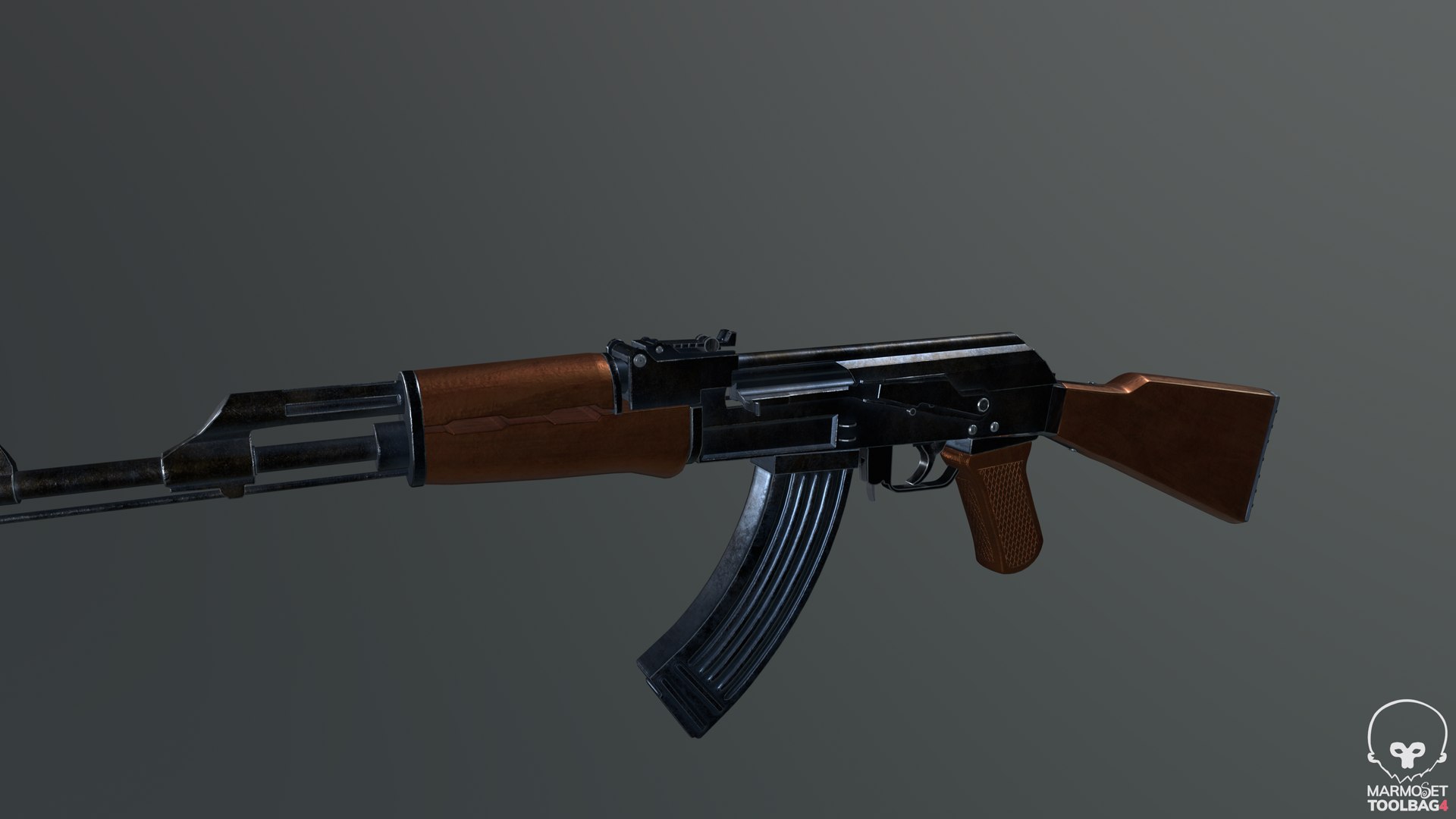 AK47 3D Model Autodesk Maya And Substance Painter Low-poly 3D Model 3D Model - TurboSquid 2214848
