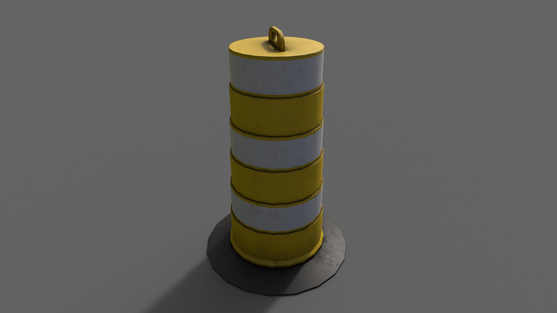 PBR Traffic Drum Barrel Yellow 3D - TurboSquid 2040155