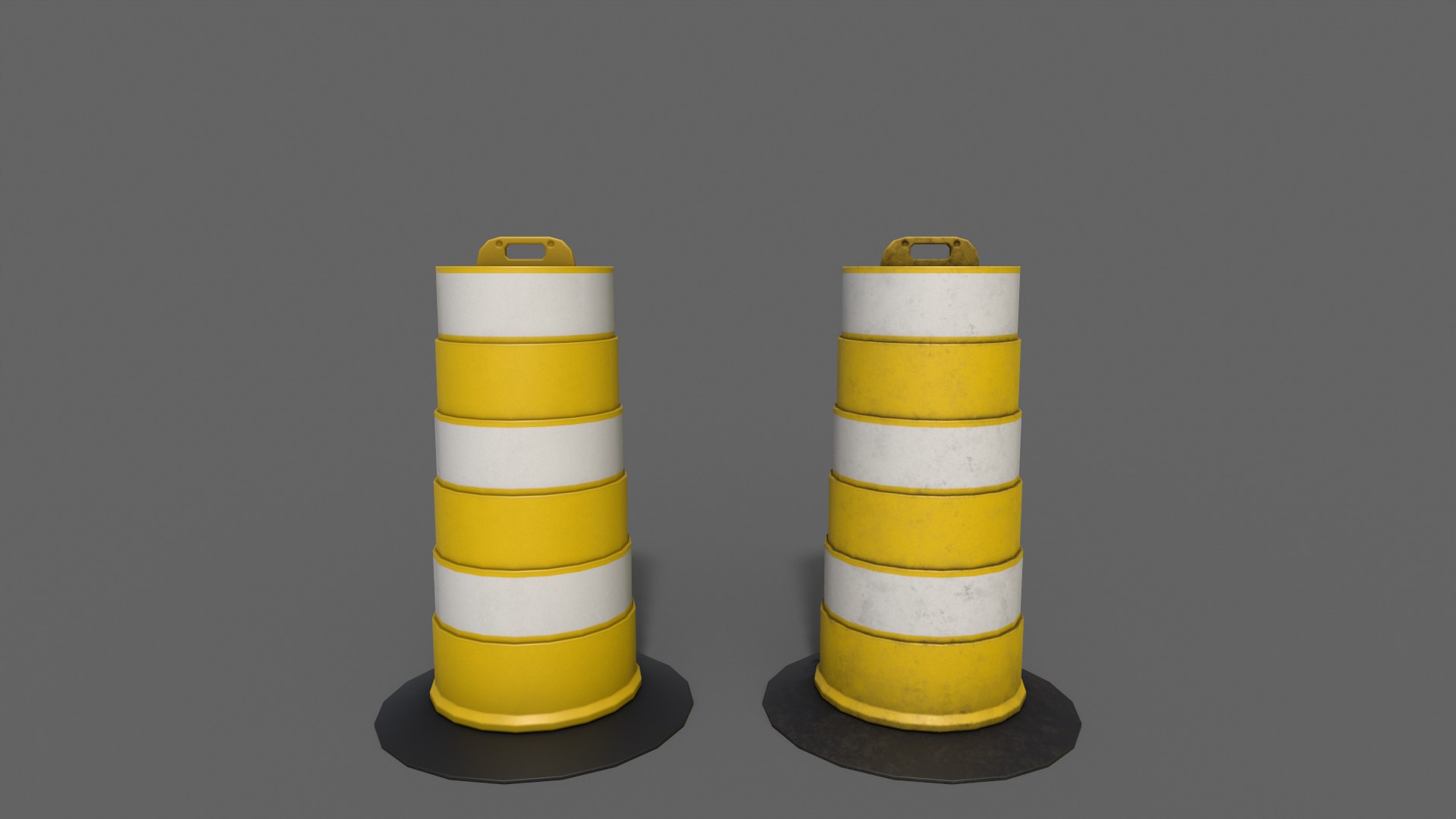PBR Traffic Drum Barrel Yellow 3D - TurboSquid 2040155