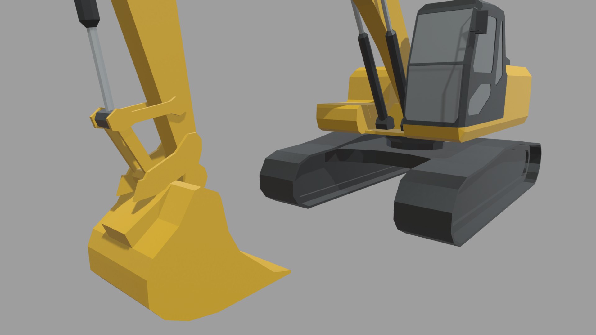 Low Poly Excavator 01 Model - TurboSquid 2227777
