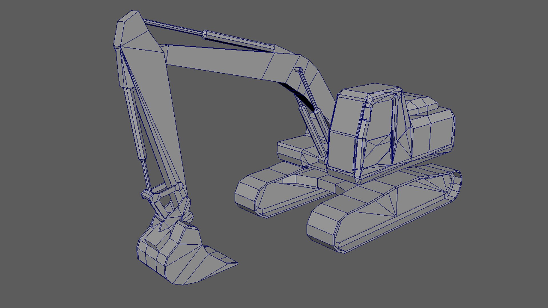 Low Poly Excavator 01 Model - TurboSquid 2227777