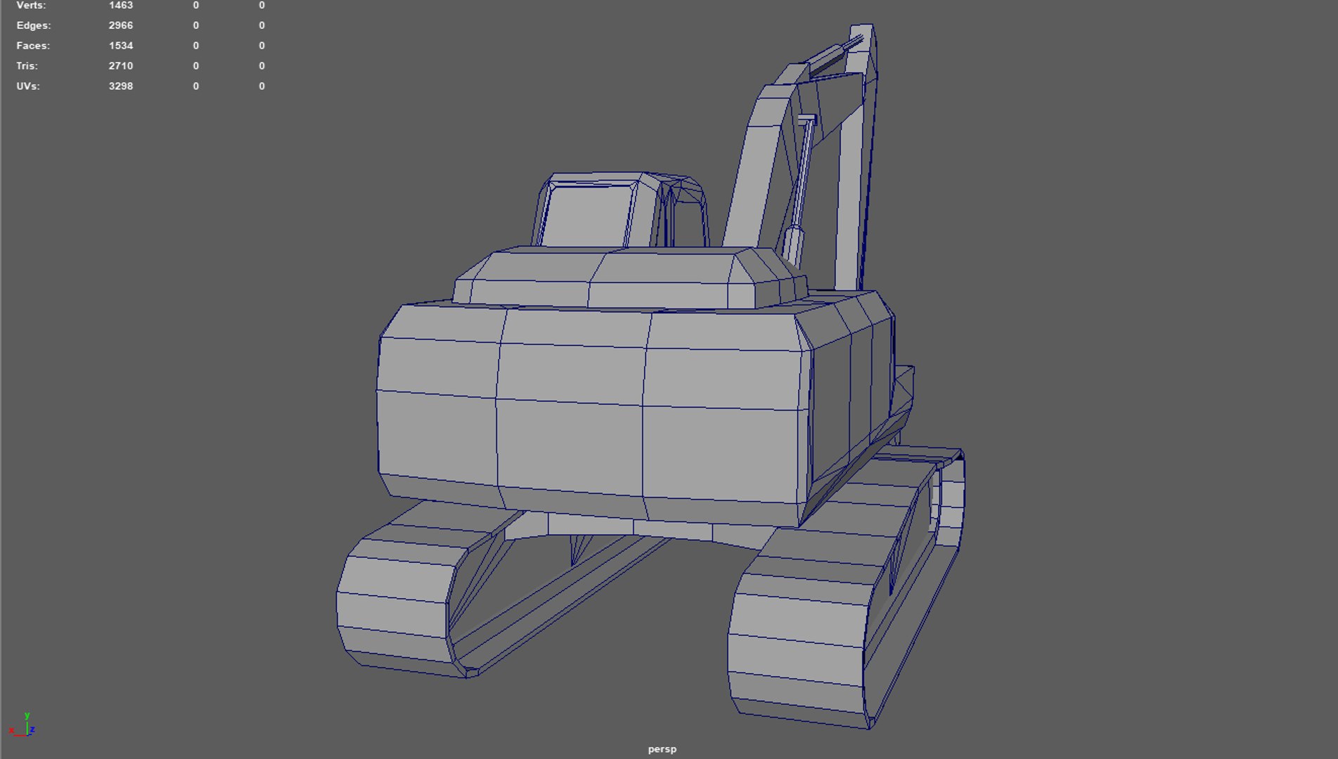 Low Poly Excavator 01 Model - TurboSquid 2227777
