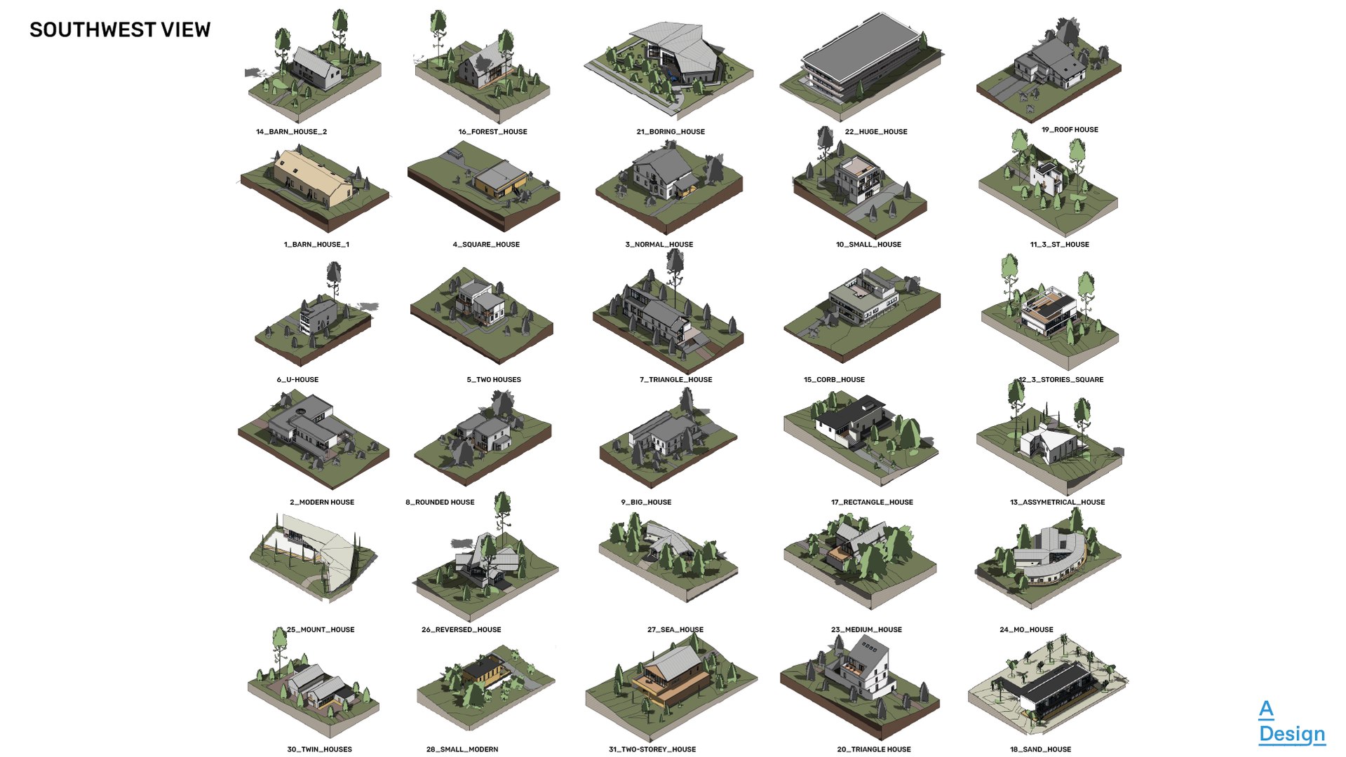 30 Houses Pack - Revit Models 3D Model - TurboSquid 2018367
