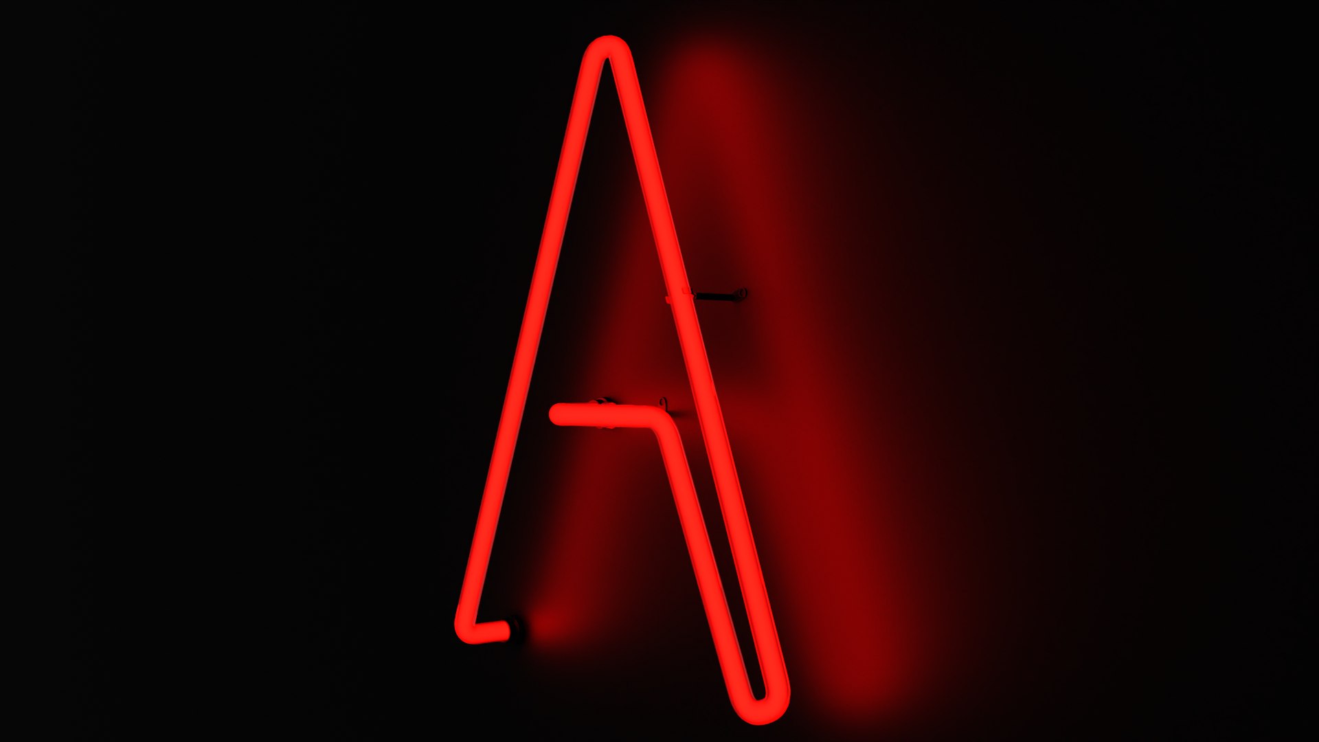 Neon Red Alphabet A 3D Model - TurboSquid 2135772